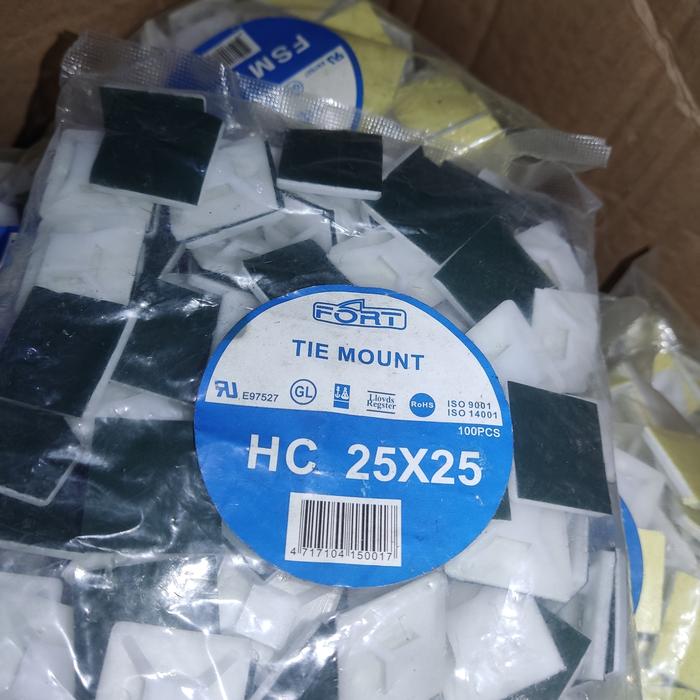 Jual kabel tie mount 25 x 25 1 pack 100 pcs - Biru - Kota Tangerang ...