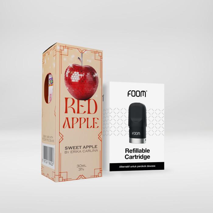 Jual Paket Bulanan Cartridge Pod X + Top Liquid Foom - RED APPLE ...