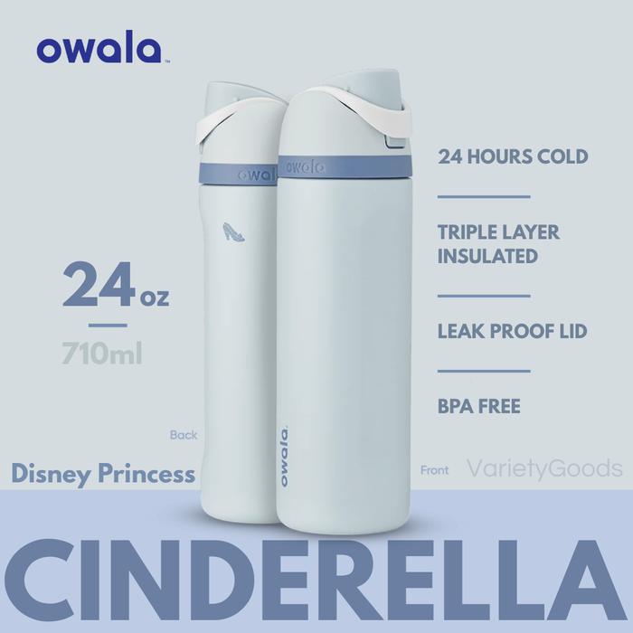 Jual Owala Disney Princess Collection Freesip 24oz - Cinderella - Kota ...