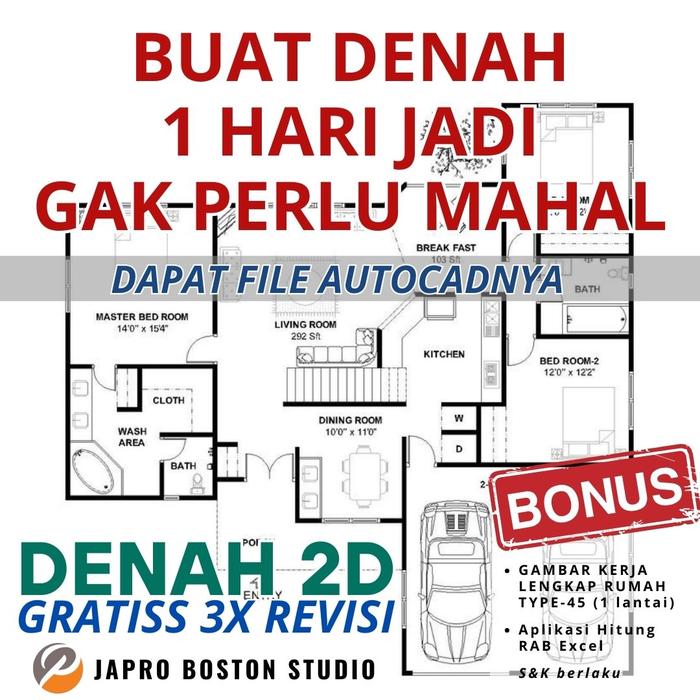Jual Gambar Denah Rumah Arsitektur Minimalis Klasik Kantor Ruko Cafe ...