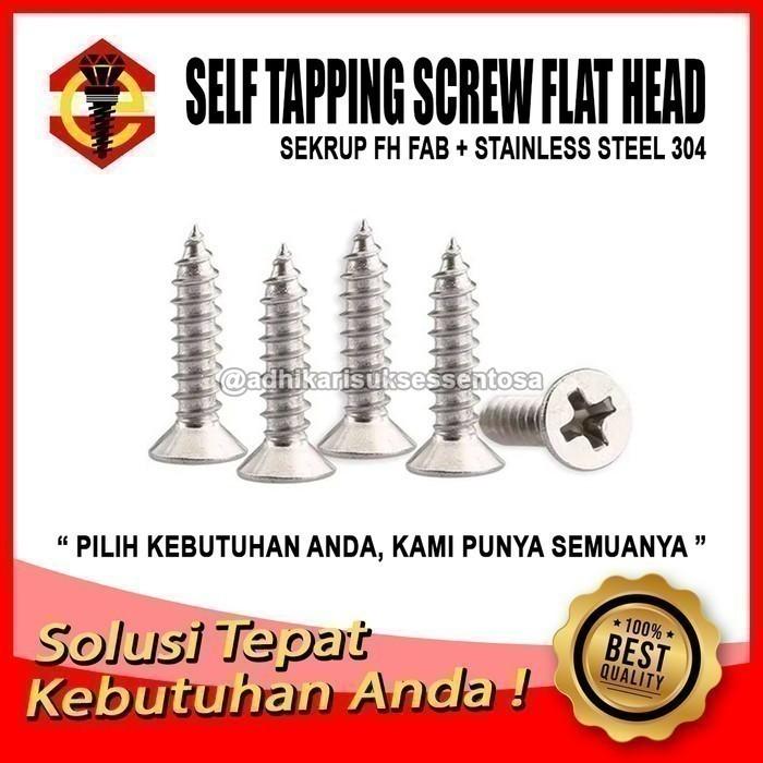Jual SS 304 / Sekrup FH #12x1" / Self Tapping Screw F+AB Skrup (2,5 CM) - Kota Tangerang Selatan ...