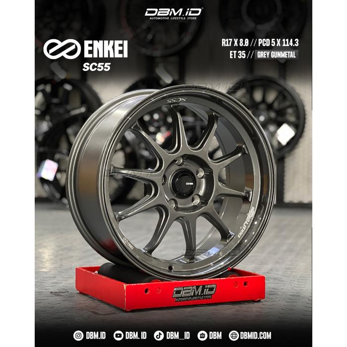 Promo Velg Enkei Original SC55 SC 55 R17 17x8 5x114.3 et 35 Gray ...