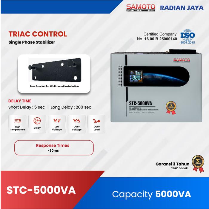 Promo Digital Stabilizer Samoto Stavolt Listrik Single Phase 5000VA AVR ...