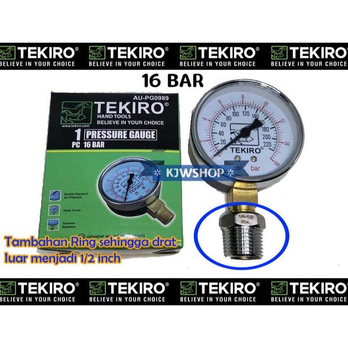 Jual Manometer TEKIRO Drat 1/2 inch Pressure Gauge Tekiro 1/2 inch ...