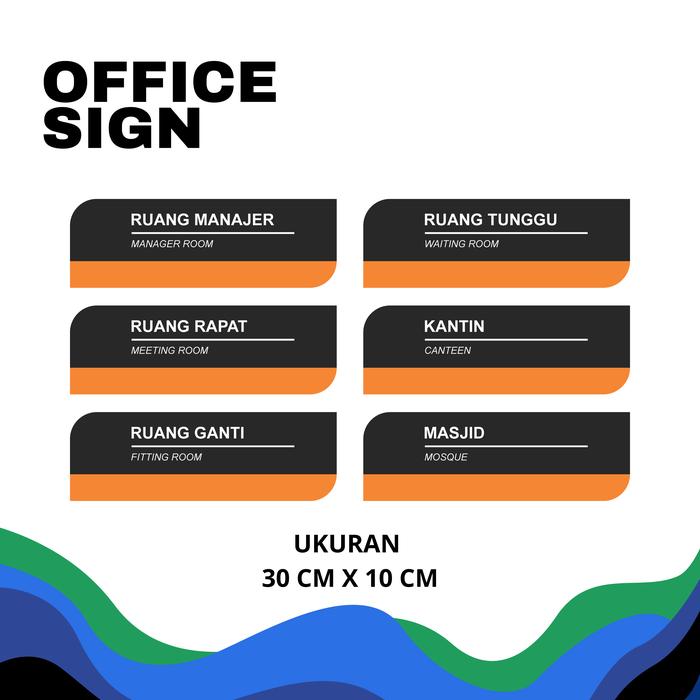 Jual SIGN RUANGAN KANTOR | NAMA RUANGAN | NAMA RUANGAN AKRILIK HITAM ...