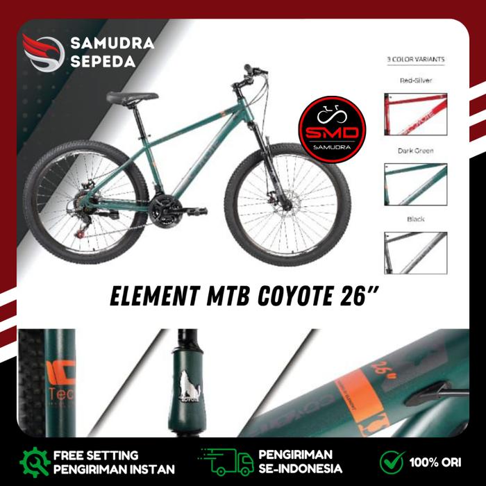 Jual Sepeda Gunung MTB 26 Inch Merk Element Coyote 7Sp Murah BDG - 26 ...