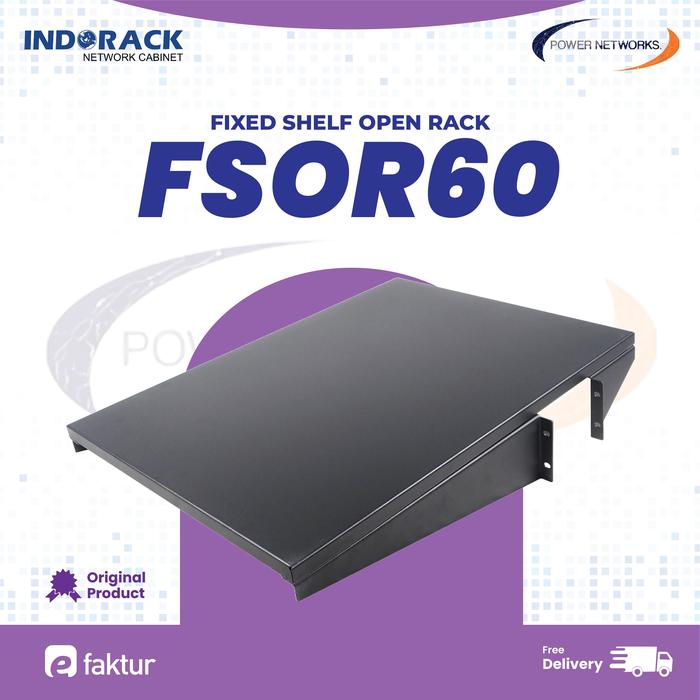 Jual INDORACK FSOR60 FIXED SHELF AMBALAN OPEN RACK 19" DEPTH 600MM ...