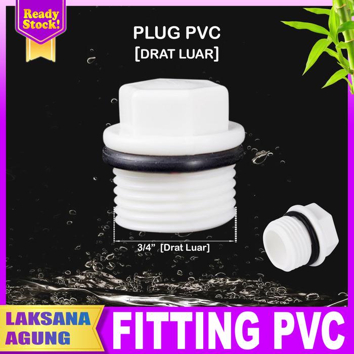 Jual [3/4"] Fitting Pvc Knee, Tee, Water mur, Double Nepel, Sok Drat ...