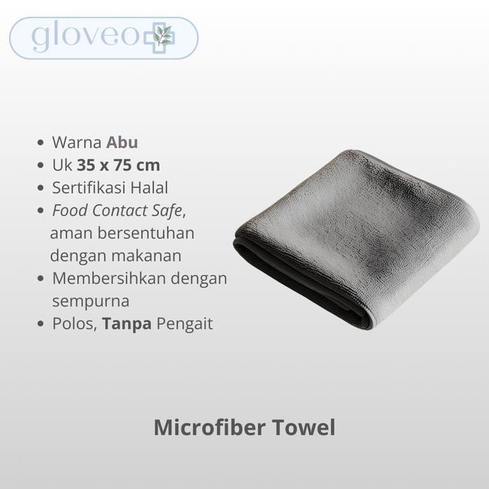 Jual Kain Lap / Handuk Serbaguna 30x30 35x75 cm - Abu-abu, 35x75 cm ...