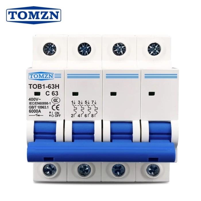 Jual MCB AC 4P TOB1-63 Tipe C 230/400V ~ 50Hz/60Hz Mini Circuit Breaker ...