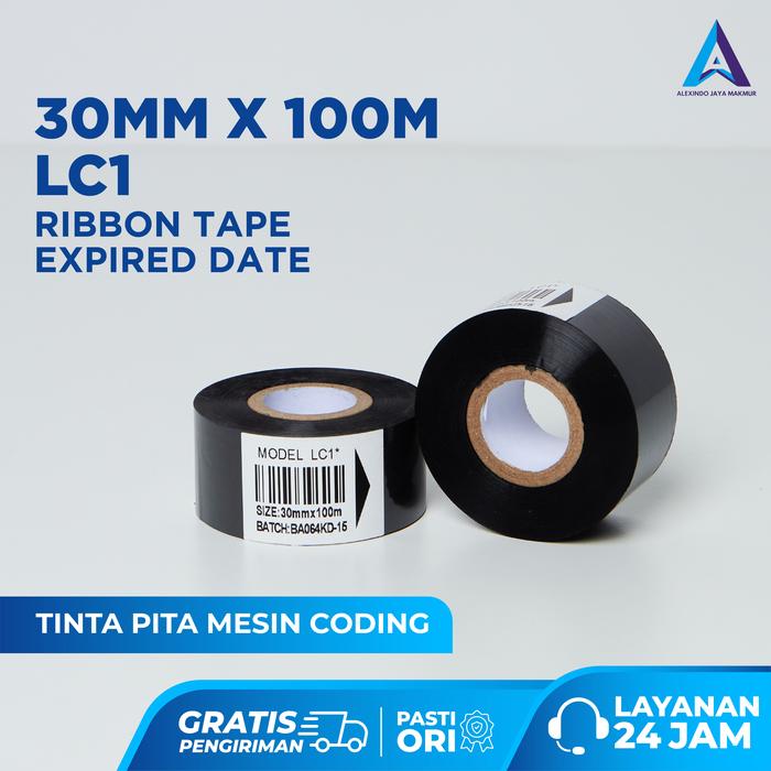 Promo Ribbon Tape 30 mm x 100 m LC1 Pita Coding Cetak Experid Date ...