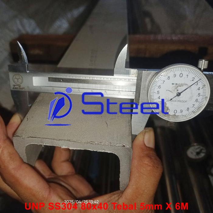 Jual UNP SS304 80x40 Tbl 5mm X 6M | Kanal U Stainless 304 80 x 40 - Non ...