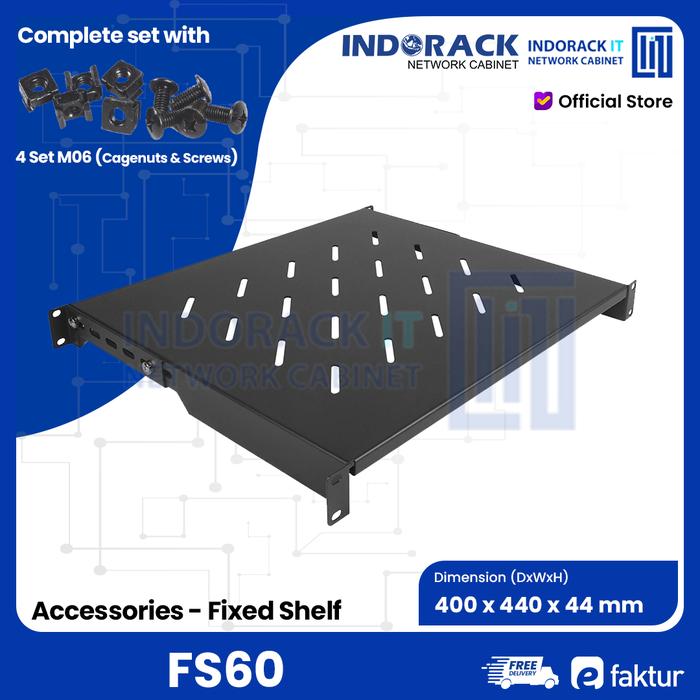 Jual Fixed Shelf Close Rack Flat Ambalan Tatakan Rak Server D. 400mm ...