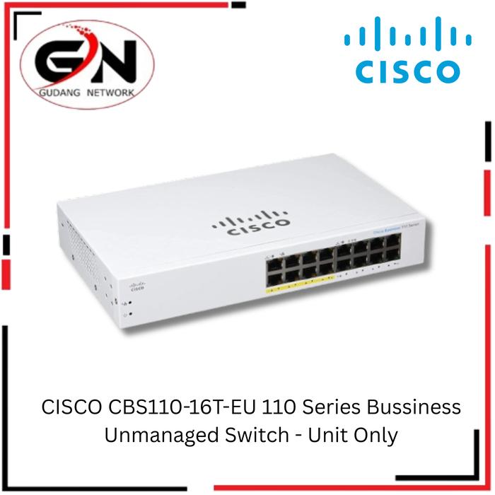 Jual CISCO CBS110-16T-EU 110 Series Bussiness Unmanaged Switch ...