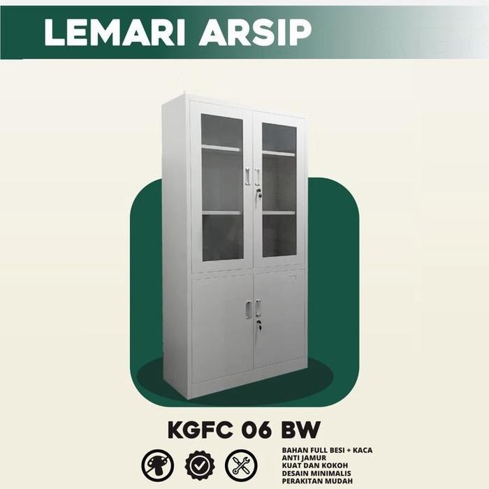Jual Lemari Arsip Besi KG FC 06 / Lemari Arsip Besi Pintu 1/2 Kaca ...