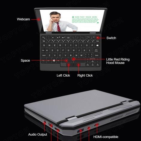 Jual Topton Fanless Mini Pocket Laptop 7 Inch Touch Screen Intel N4000 ...