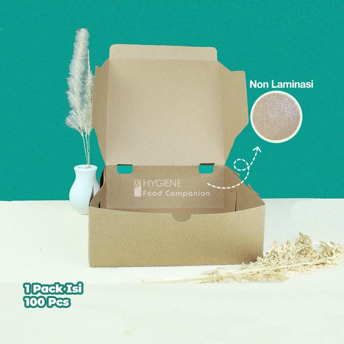 Promo dus kotak nasi 20x20 / kotak nasi 20 x 20 kraft tebal laminasi ...