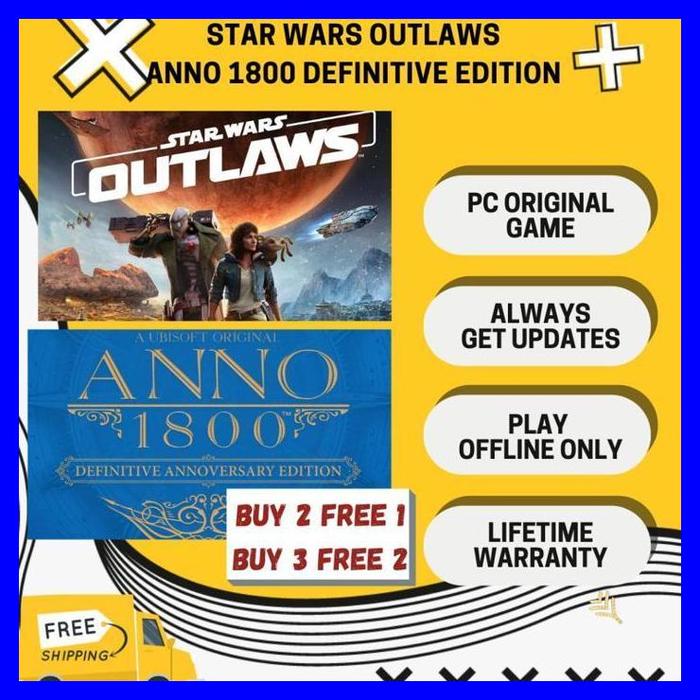Jual Terbaru Star Wars Outlaws Standard Edition + Anno 1800 Definitive ...