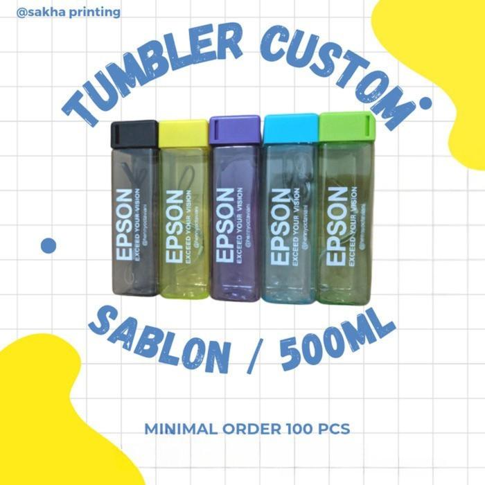 Jual my bottle custom/botol minum kotak/botol plastik kotak/botol minum 500ml/botol minum ...