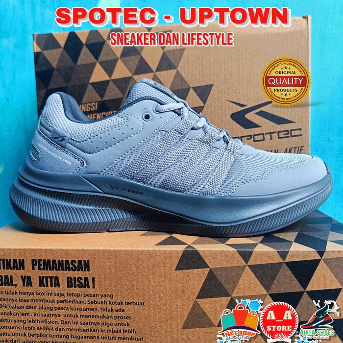 Promo SPOTEC UPTOWN Sepatu Lifestyle dan Sneaker Casual - Abu Muda Abu ...