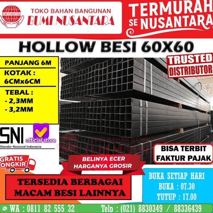 Jual ready stock HOLLOW BESI 6X6 SNI 2,3MM 3,2MM PIPA KOTAK HITAM HOLO ...