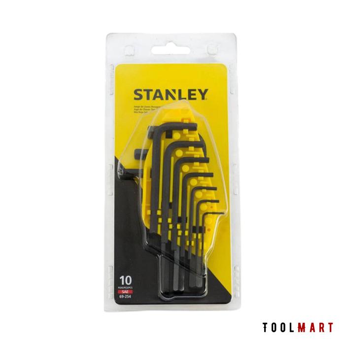 Jual Kunci L Set 10 pcs / Imperial Hex Allen Key 10pcs Stanley 69-254 ...
