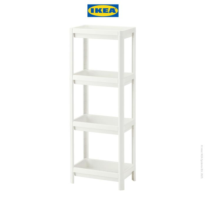 Promo IKEA VESKEN Rak Kamar Mandi 4 Susun Minimalis 36x23x100 cm ...