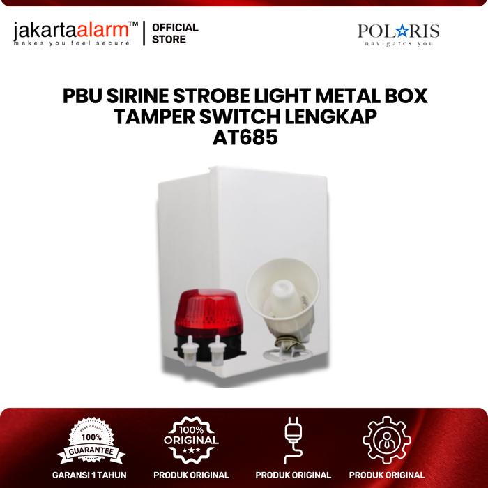 Jual Sirine Strobe Light Metal Box Tamper Switch Lengkap AT 685 ...
