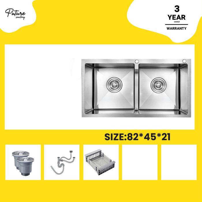 Promo Kitchen Sink 8245 Gold Full stainles/Bak Cuci Piring Emas Lengkap ...