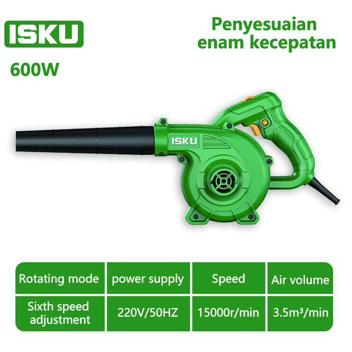 Jual ISKU Hand Blower 600W Mesin Blower angin Tenaga Besar 220V/2IN1 ...