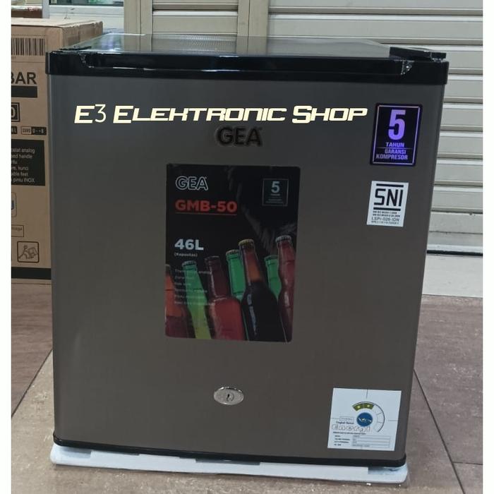 Promo Kulkas Portable GEA GMB50 Mini Bar Inox GMB 50 Chiller Abu Abu ...