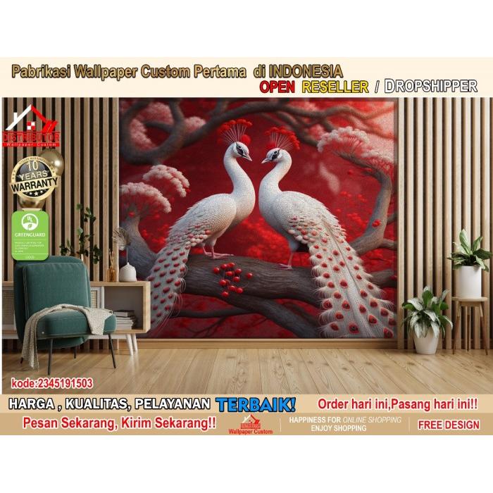 Jual Wallpaper Custom Dinding Tema Burung Merek | Wallpaper Custom ...