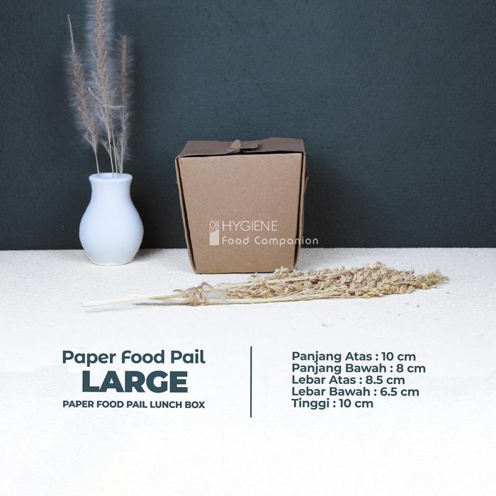 Promo PAPER FOOD PAIL / PAPER RICE BOX LAMINASI ECO KRAFT SEMUA UK - L ...