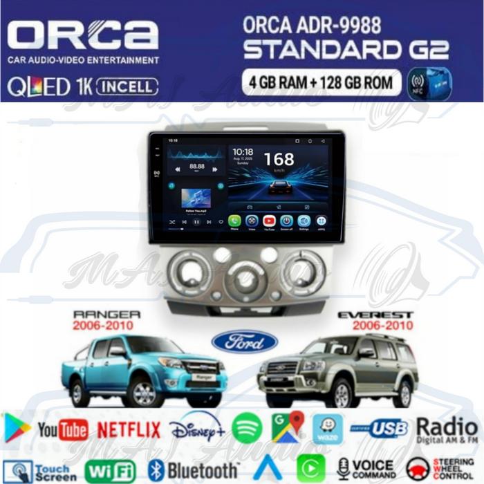 Jual Head Unit Android ORCA Standar 9 Inch Oem Ford Ranger- Everest ...