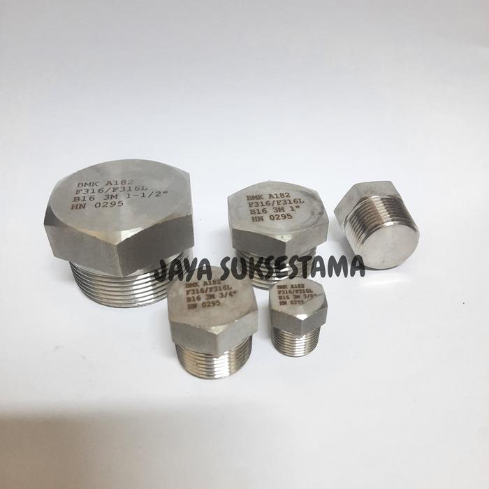 Jual Hex Plug Class 3000 Stainless SS 316 NPT 3/4" inch Plug #3000 SS316 - Jakarta Barat - JAYA ...