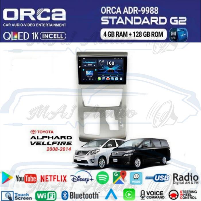 Jual Head Unit Android ORCA 10 inch OEM Toyota ALPHARD 2008-2014 Car ...