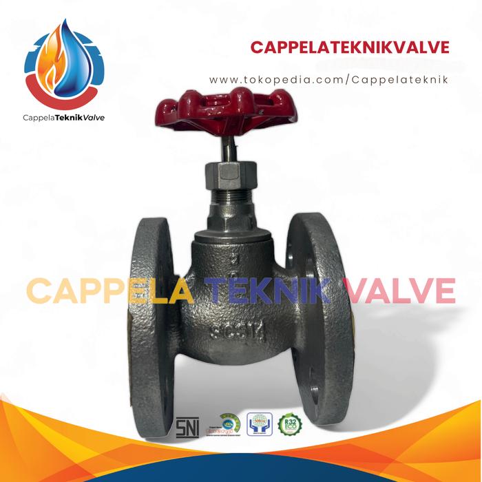 Jual globe valve kitz 1" inch DN25 JIS 10k SCS14 SS316 stainles flange ...