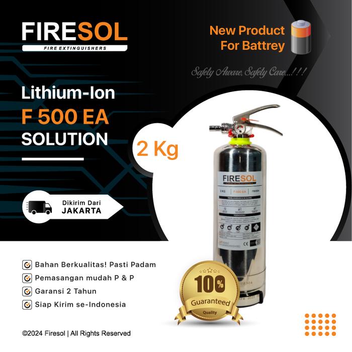 Jual apar khusus mobil listrik lithium - Apar 2 kg busa F500 FIRESOL ...