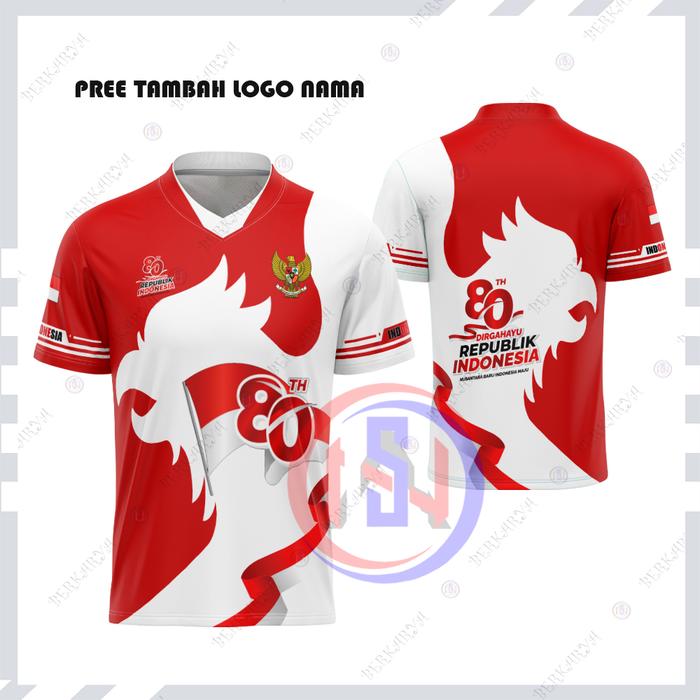 Jual Kaos Jersey 17 Agustus 2025 Dirgahayu HUt Ri ke 80 Baju Merah Putih Indonesia Merdeka Kaos ...