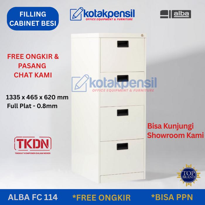 Jual Filing Cabinet ALBA FC 114 4 Laci - Lemari Besi - Free Ongkir ...