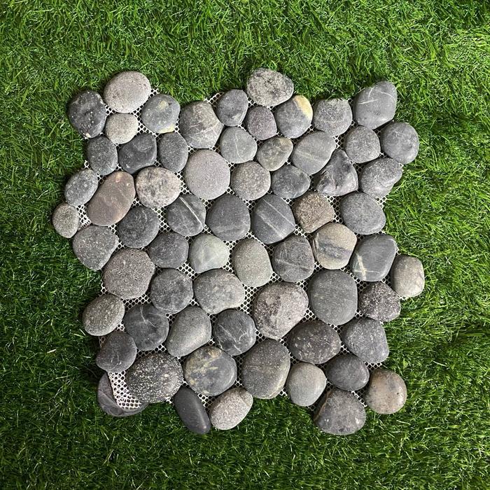 Jual Mosaic Batu Alam Lantai dan Dinding - Indoor Outdoor - Oval Abu ...