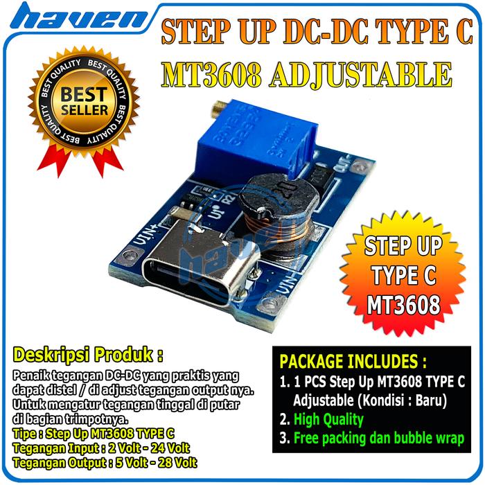 Promo MT3608 DC-DC 2A Step Up Boost Converter Module Power Supply Type ...
