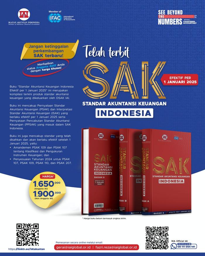 Jual Buku SAK (Standar Akuntansi Keuangan) Indonesia 2025 - Jakarta ...