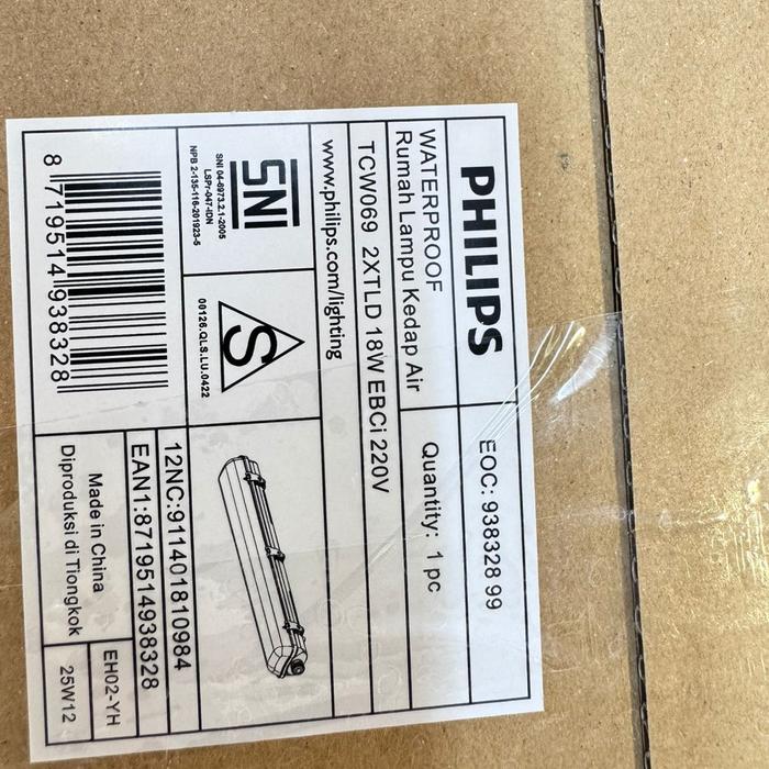 Jual PHILIPS WATERPROOF 2X18W LED 2X8 WATT TCW 060 LAMPU TL 18W PHILIPS ...