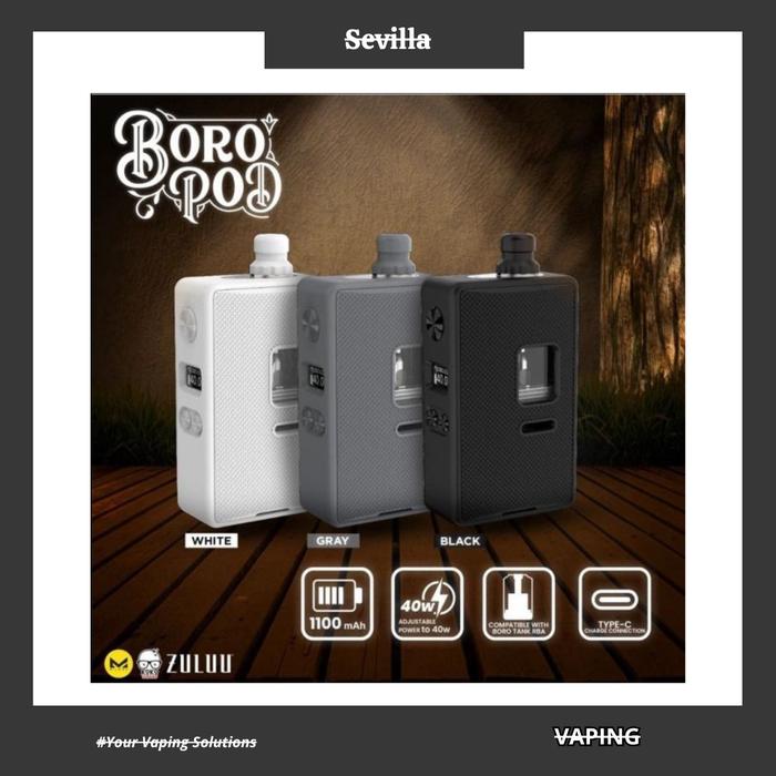 Jual ZULUU BORO POD 40 W 1100 BORO AIO KIT BY ZULU X KOKO SARANG ...