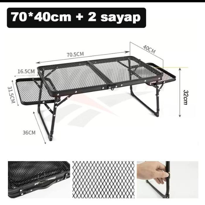 Jual Meja lipat Grid Meja Camping Aluminum dengan Panel Sayap Meja ...