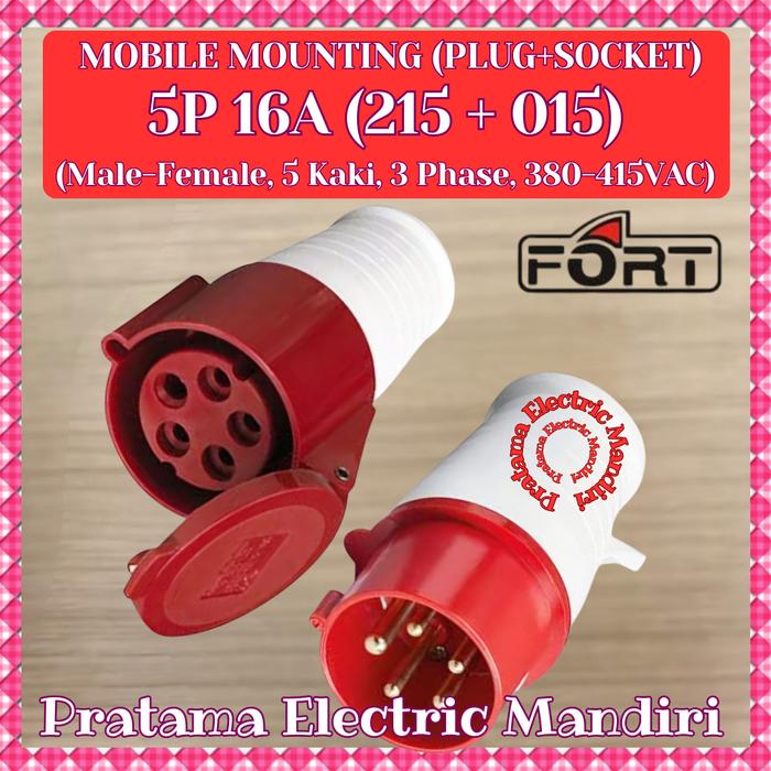 Jual FORT IP44 CEE INDUSTRIAL SOCKET MOBILE MOUNTING PLUG SOCKET 3P+E+N ...