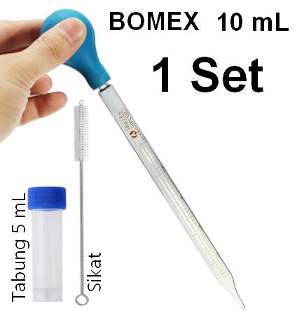 Jual Pipet Ukur 10 ML / Maat Pipet Tetes Kaca / Drop Pipet Bulb Karet ...