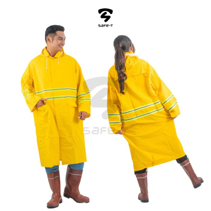 Jual Jas Hujan Safety Reflektif SAFE-T SRC-301 Raincoat Proyek Kuning ...