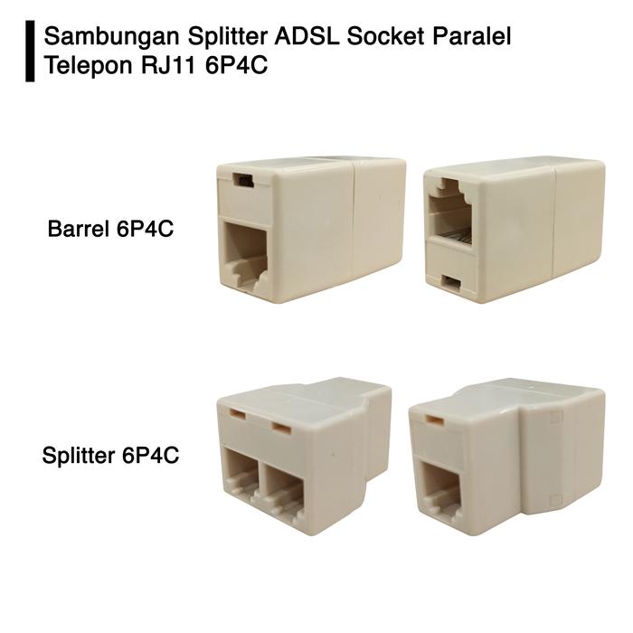 Jual Sambungan Splitter ADSL Socket Soket Paralel Telepon Telpon RJ11 ...